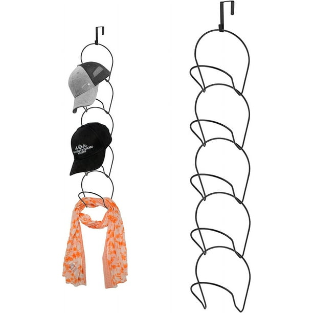 SHENMO 5 Pieces Cap Rack, Baseball Cap Rack Organizer, Wall Mounted Hat ...