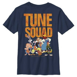 Space Jam Boys Blue Tune Squad Bugs Bunny Daffy Duck T-Shirt Tee Shirt ...