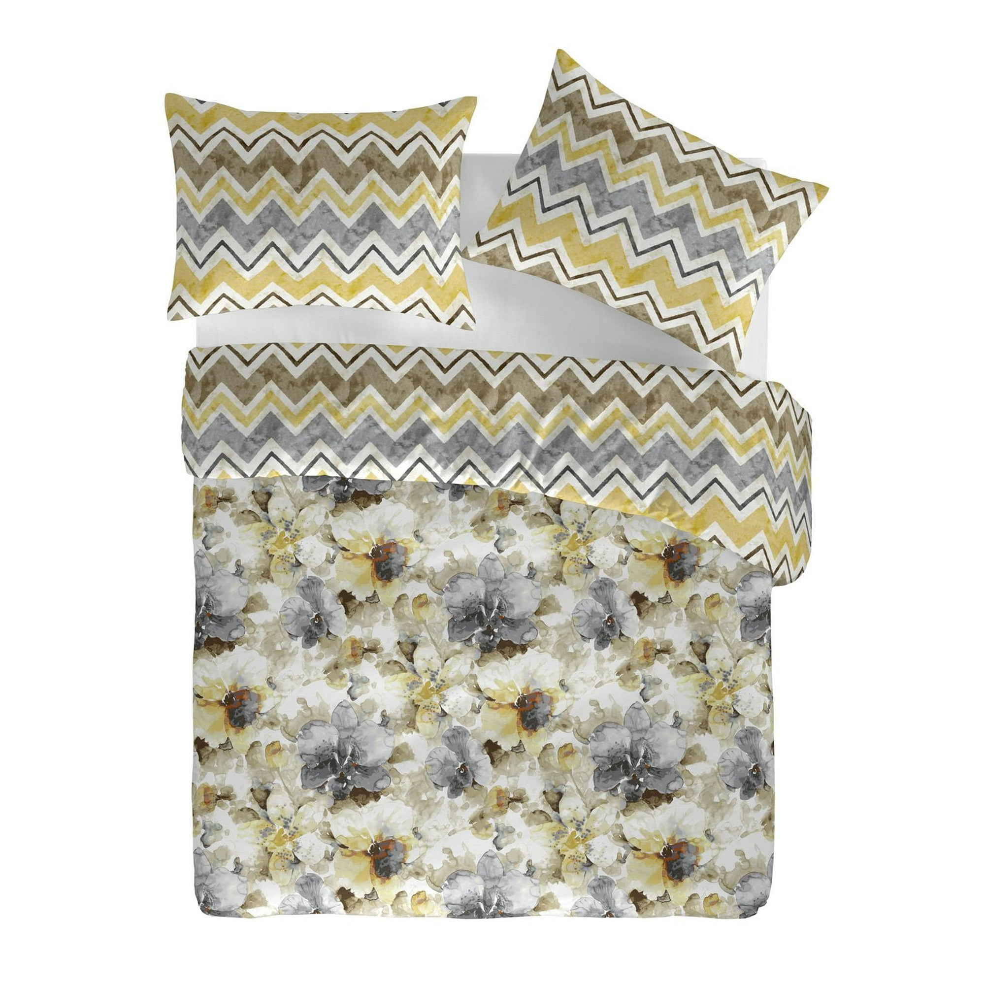 Click here for Gouchee Home Nebbia Yellow Queen Duvet Cover Set -... prices