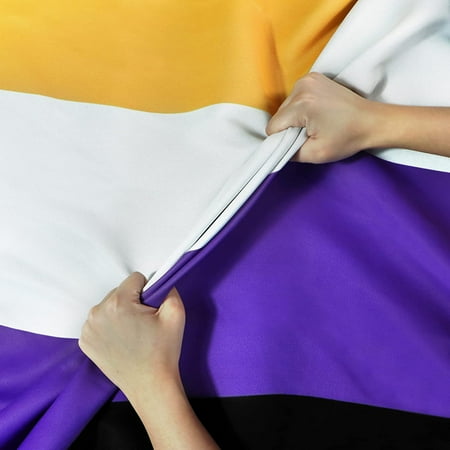 Anley Rip-Proof Technology Double Sided 3-Ply Non-Binary Pride Flag 3x5 ...