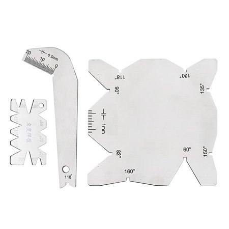 SHENMO 3 piece set of S/S angle gauges, angle rulers, angle templates ...