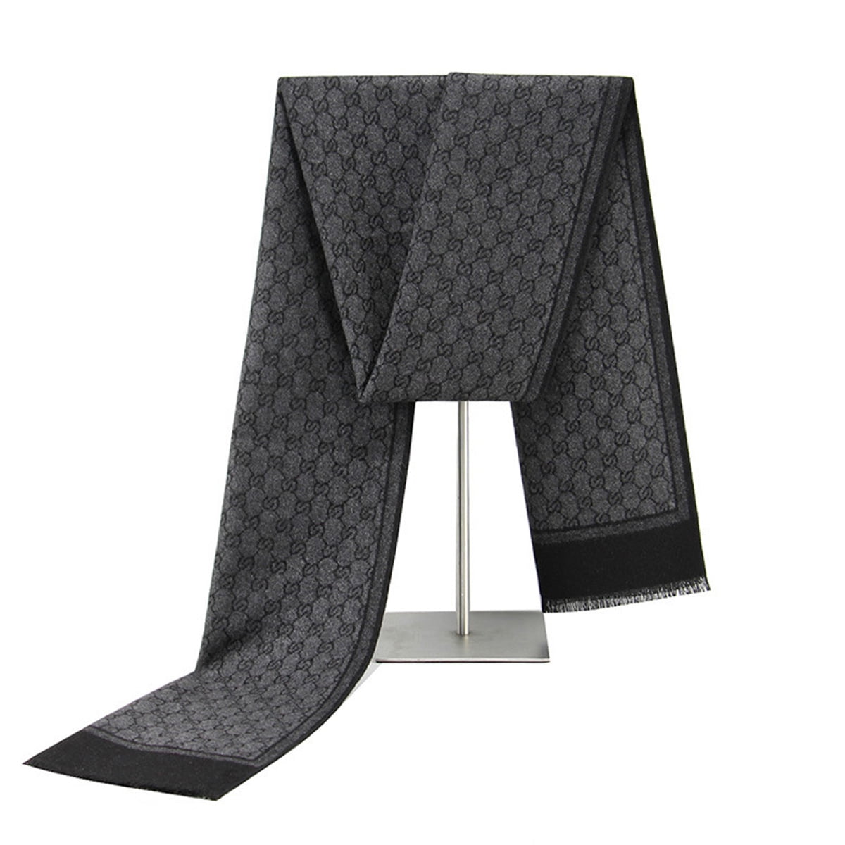 Bufanda larga y suave de invierno para hombre, bufanda con borlas a ...
