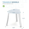 OasisSpace Corner Shower Stool - Triangular Spa Seat, Anti-Skid, for ...