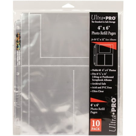 Ultra Pro 8.5"X11" Refill Pages 10/Pkg-For 4"X6" Photos | Walmart Canada