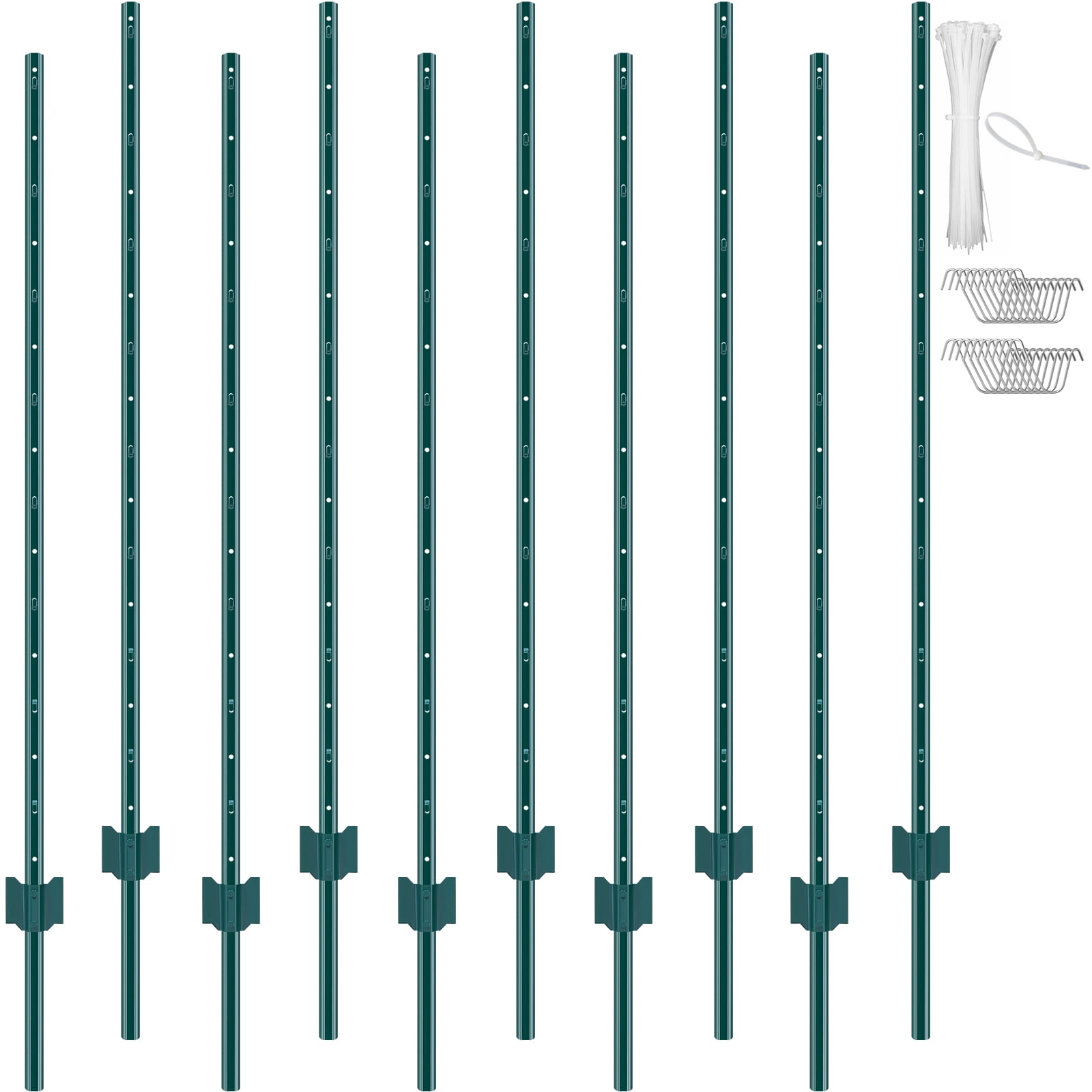 Click here for Vevor 5 Feet Fence Post 10 Pack T-Post Heavy Duty... prices