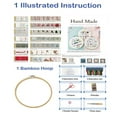 Beginner's Embroidery Kit with Stitch Practice, Punch Needle, Pattern ...