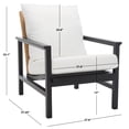 Safavieh Couture Emmalee Modern Cord Back Arm Chair, Black/Natural ...