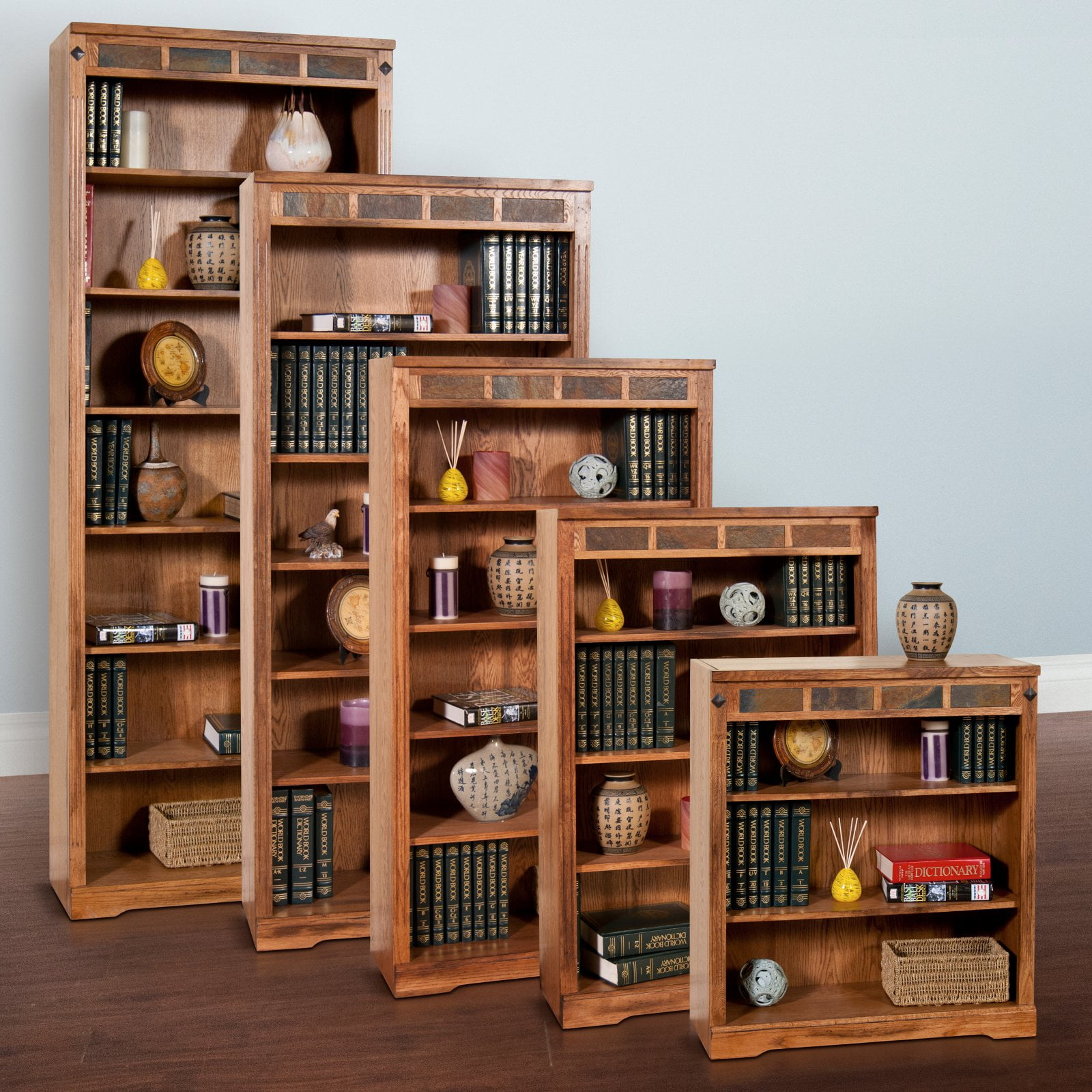 Sunny Designs Sedona Bookcase - Rustic Oak - Walmart.com