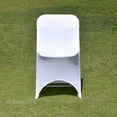 Leading Linens 100 pc White Spandex Folding Chair Covers - Premium ...
