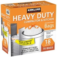 Husky Trash Kit 18 Gal Expandable Drawstring White Compactor Bag 50 ...