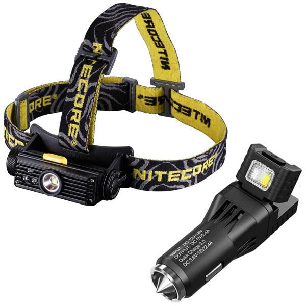 Combo: Nitecore HC90 Rechargeable XM-L2 LED Headlamp w/VCL10 Multi-Tool ...