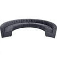 Meridian Furniture Limitless Gray Velvet Modular 10 Piece Sectional ...