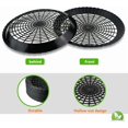 HSAPOW-15 Pack 10'' Black Plastic Paper Plate Holders - Hollow ...