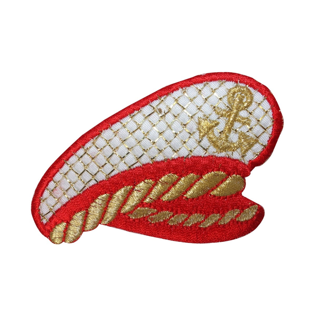 ID 2668 Gold Lattice Captain Hat Patch Ship Boat Cap Embroidered IronOn ...