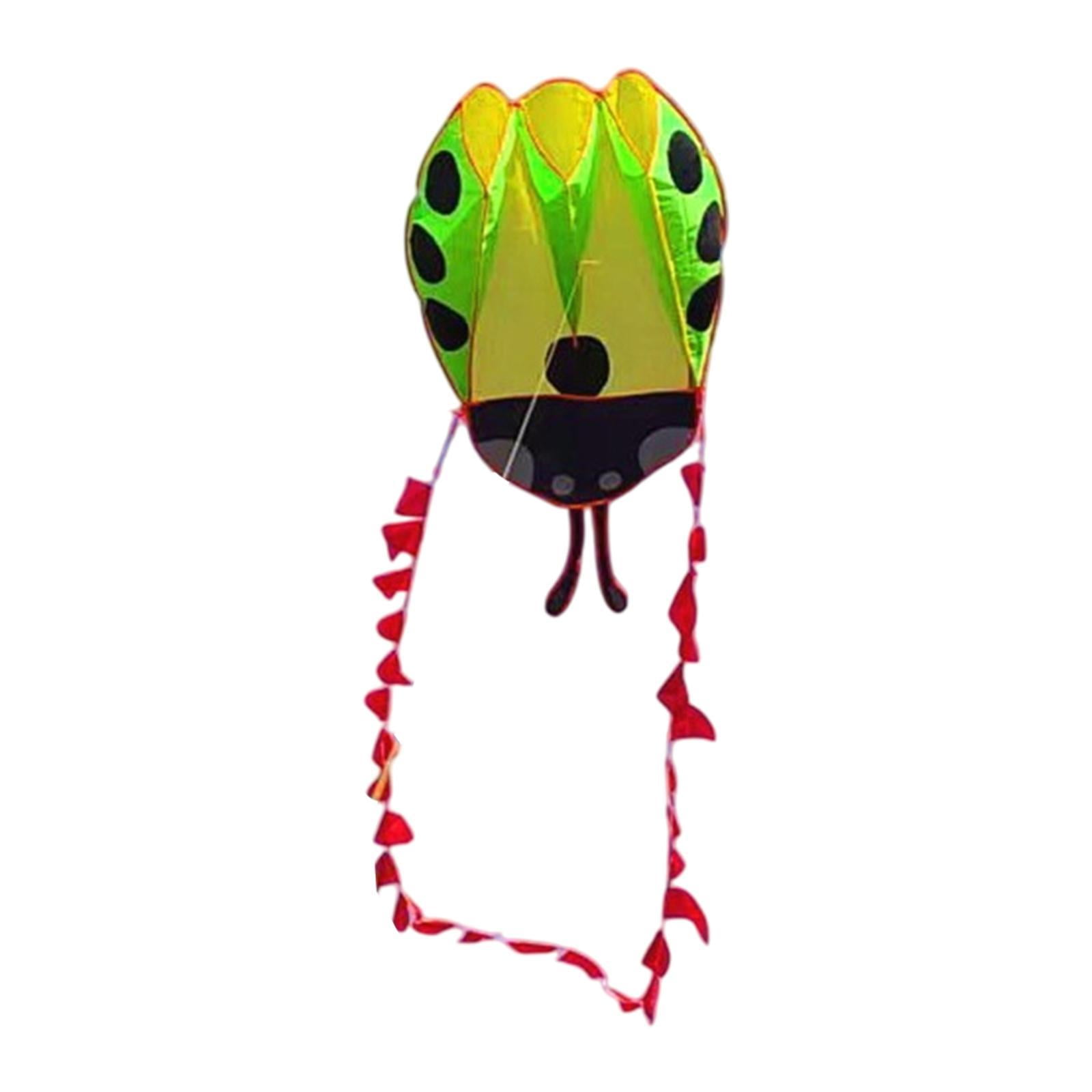 Ladybug Soft Kite Outdoor Toys con línea de 100m y cola ligera fácil de ...