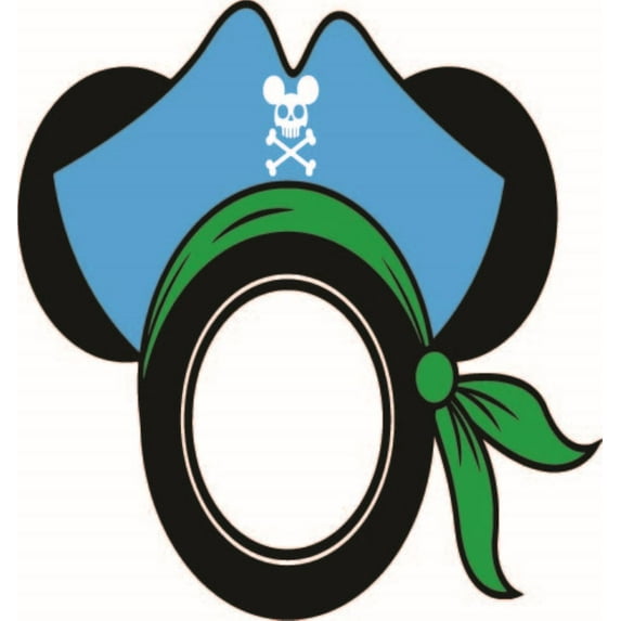 Pirate Hat Cartoon Character Frame Decors Wall Sticker Art Design Decal ...