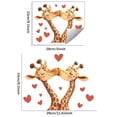 9.1*11.4IN 2025 Valentine's Day Window Clings Cartoon Couple Giraffe ...