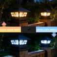 4 Pack Solar Outdoor Fence Post Lights, 2 Modes Cap Lights Waterproof ...