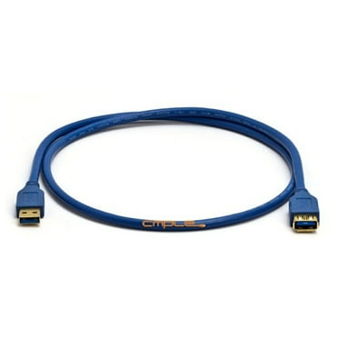 C&E USB 3.0 Extension Cable, Blue, Type A Male/Type A Female, 1 Feet, 2 ...