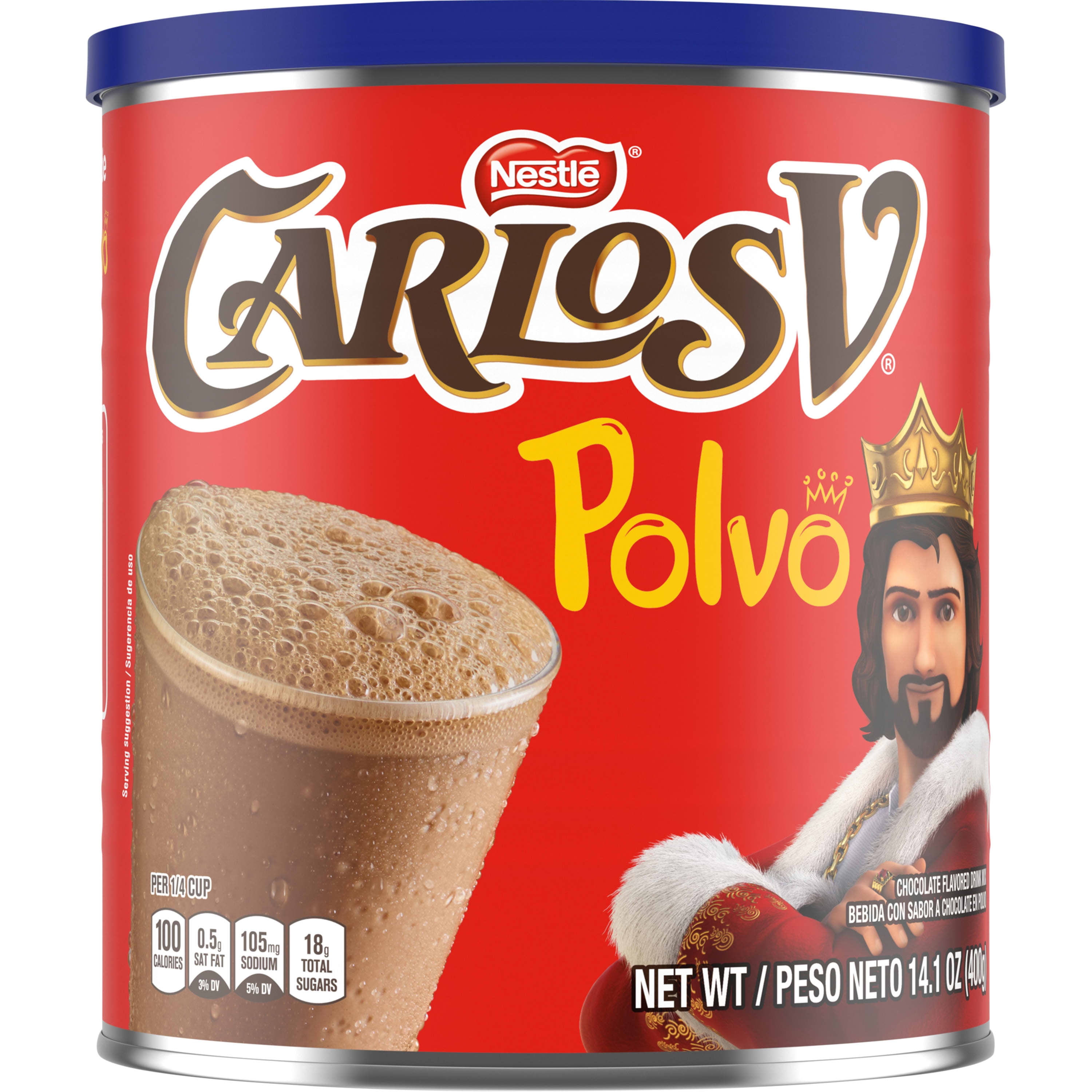 Nestle Carlos V Chocolate Flavored Drink Mix, 14.1 oz, Can - Walmart.com