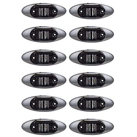 LONG HAUL 4" x 1.5" Clear / Red LED Surface Mount Clearance Marker ...