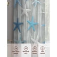Blue White Starfish Sheer Curtains for Living Room Bedroom Nautical ...