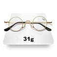 40mm Creative Small Round Black Reading Glasses 2.00 Presbyopic Glasses ...