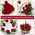 Armscye 80 Artificial Silk Roses Bulk - Realistic Velvet Burgundy/Red ...