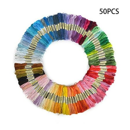 50 Colors 100 Colors Cross Stitch Thread Polyester Cotton Embroidery ...