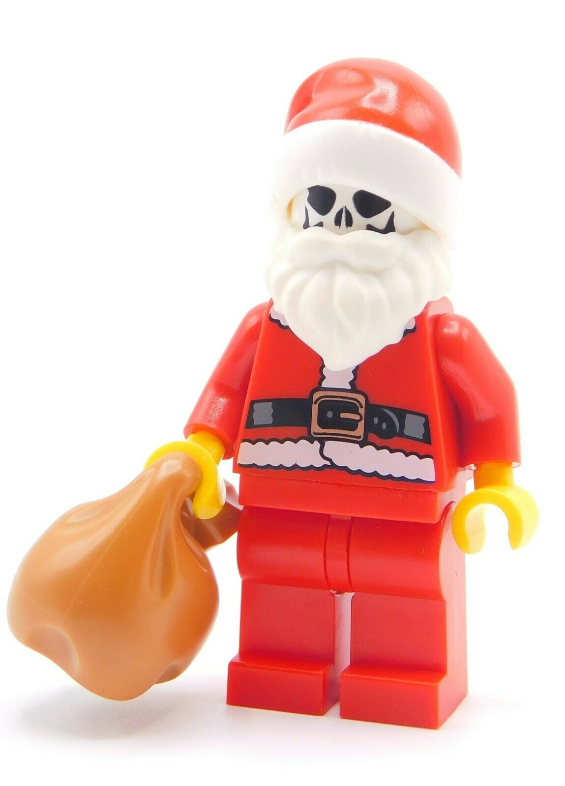 Lego Minifigure Santa Christmas Santa Claus Skeleton face scary NEW ...
