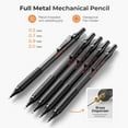 Nicpro 5 Pcs Mechanical Pencils Set, 0.5, 0.7, 0.9mm & 2mm Lead Holder with Refills, Erasers ...