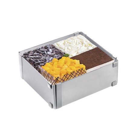Cake Mold, Stainless Steel Adjustable Square Cake Ring Mold, Multi ...