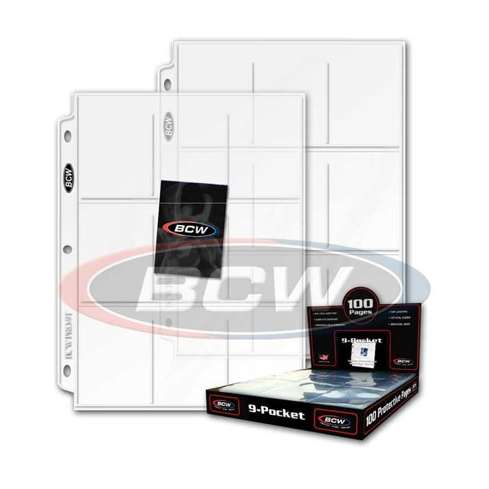 BCW 100 9-Pocket Plastic Sheets - Walmart.com