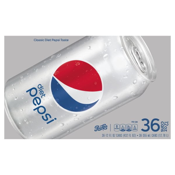 Diet Pepsi Soda, 12 fl oz, 36 Cans - Walmart.com - Walmart.com