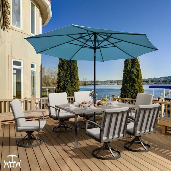 Amazonia Teak Finish & Aluminum Bahamas Rectangular Extendable Teak ...