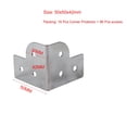 Chrome Plated Iron Corner Protectors, 50x50x45mm, Pack of 16, for Boxes ...