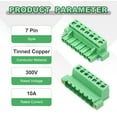 Uxcell 1Set PCB Terminal Block, 300V 10A Male&Female 7 Pin 5.08mm Distance PCB Screw Mount ...