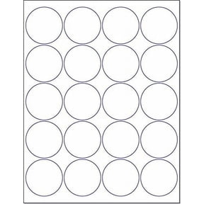 Avery Round Labels, 2" Diameter, Glossy White, 60ct (22817) - Walmart.com