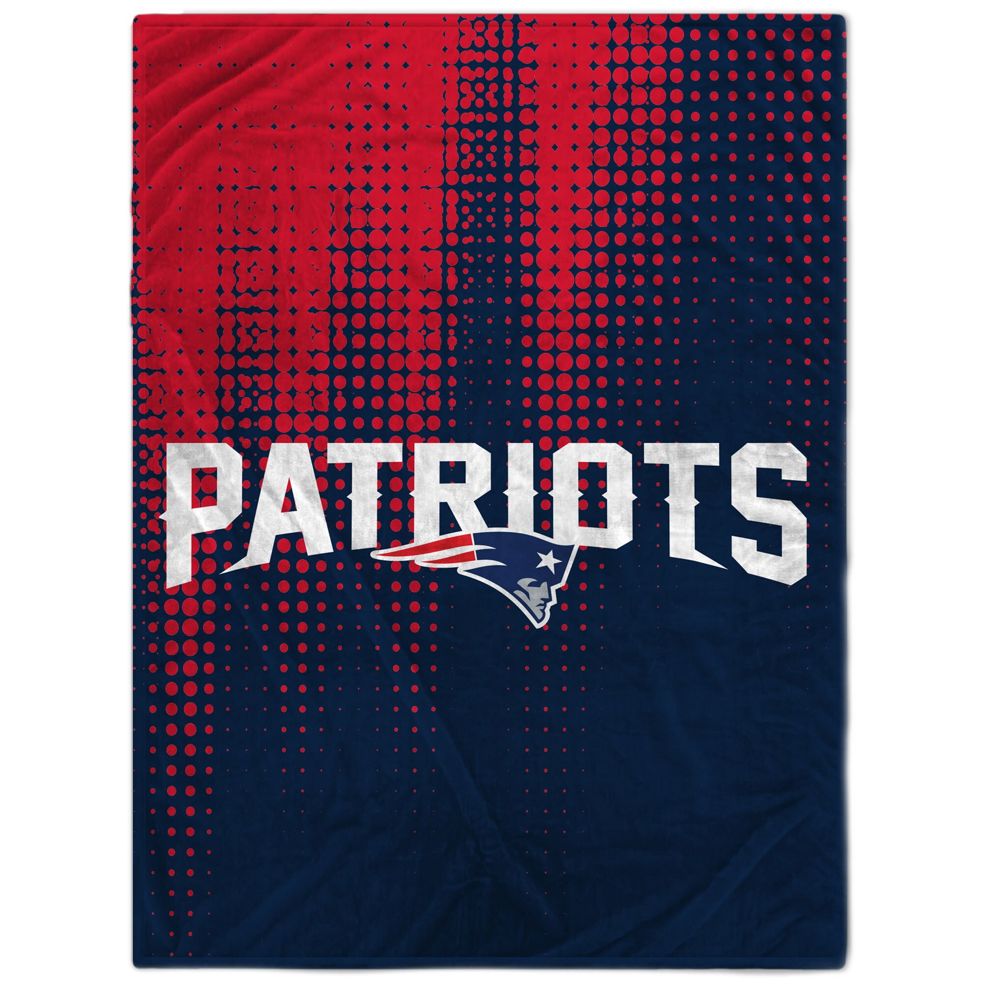 New England Patriots 60'' x 80'' Half Tone Drip Flannel Fleece Blanket ...
