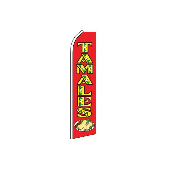 Tamales Swooper Advertising Feather Banner Flag Length 11.5ft x Width 2 ...