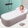 DENEST Standing Bathtub, Inflatable Bathtub, Foldable Soaking Tub ...