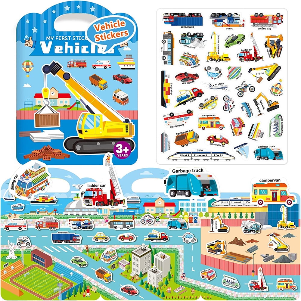 NOGIS Reusable Sticker Book for Kids 2-4, 3D Jelly Stickers Toddlers ...