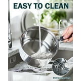 Cook N Home Double Boiler Pan, Stainless Steel, 2-Quart, with Glass Lid ...