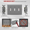 Enerlites Triple Toggle Light Switch Plate, 3-Gang, Thermoplastic, UL ...