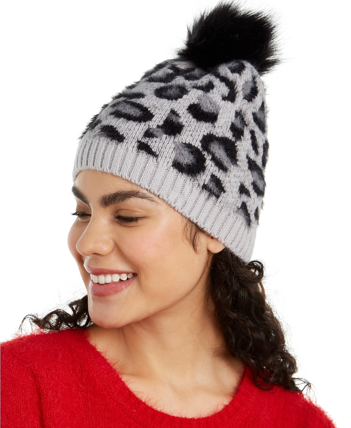 Kate Spade Leopard Print Beanie Winter Hat - munimoro.gob.pe