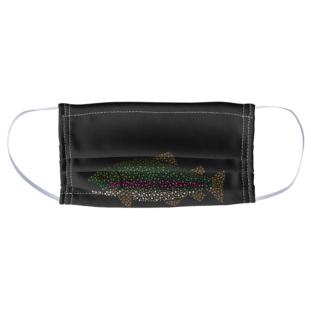 Rainbow Trout Fish Dots Spots Pattern 1-Ply Reusable Face Mask Covering ...