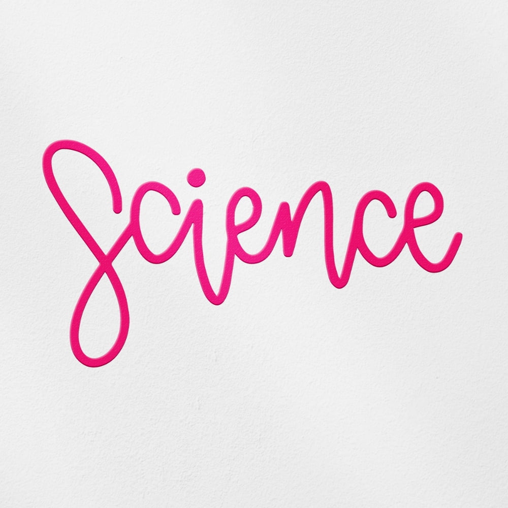 Transparent Decal Stickers Of Science (Pink) Premium Waterproof Vinyl ...