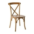 Flash Furniture Hercules Series Stackable Cross Back Wood Chair Pecan