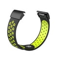 Black/Volt Yellow Silicone Sports Watch Band For Garmin Fenix 5X / 5X ...