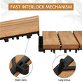 Renwick Pack of 10 Interlocking Flooring Tiles for Outdoor & Indoor ...